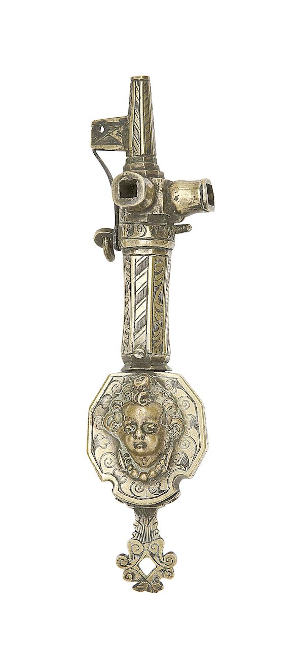 Bonhams : An Unusual German Combined Priming-Flask, Wheel-Lock Spanner ...