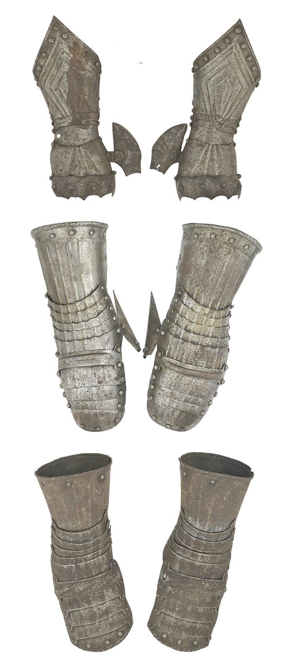 Bonhams : A Pair Of Gauntlets In Gothic Style, And Two Pairs Of Mitten ...