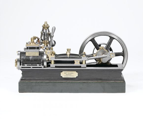 Bonhams : A SMALL, FULL-SIZED, SINGLE CYLINDER HORIZONTAL ENGINE ...