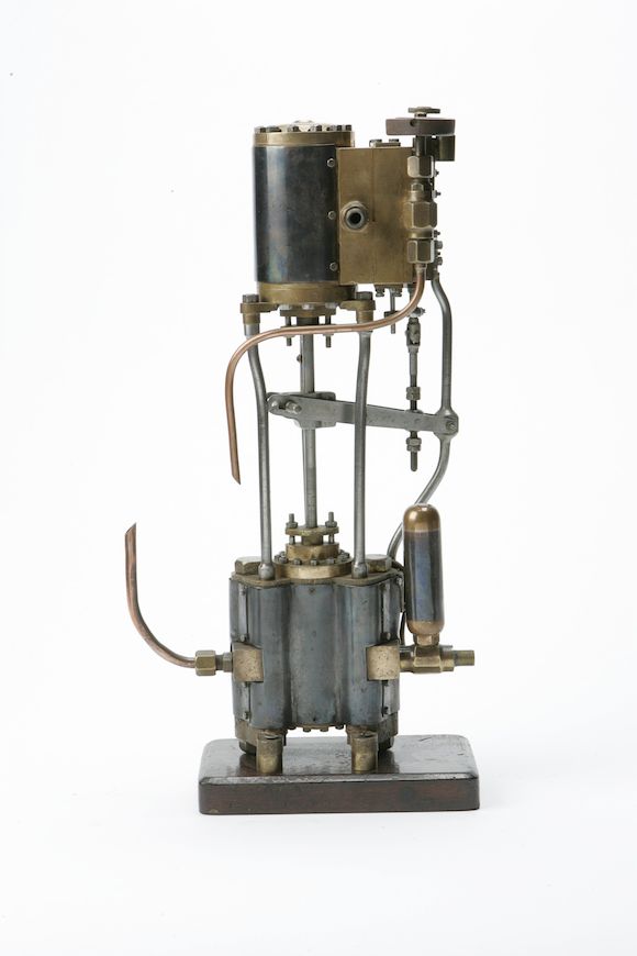 Bonhams : A PATENT MODEL OF A VERTICAL STEAM FEED PUMP, single cylinder ...