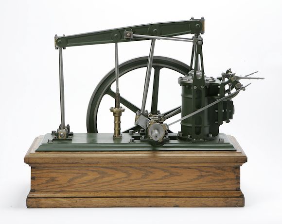 Bonhams : A SMALL, FULL-SIZED GRASSHOPPER TWIN BEAM ENGINE, CIRCA 1865,