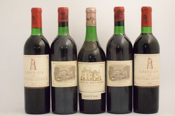 Bonhams : Chateau Lafite Rothschild 1970 (2) Chateau Latour 1970 (2) Chateau Haut-Brion 1970 (1)