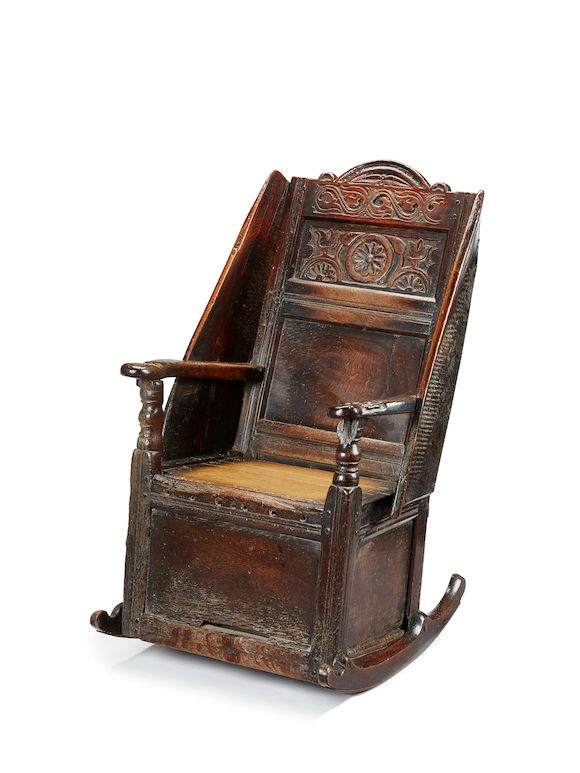 Bonhams : A Charles II enclosed double panel-back armchair, Yorkshire ...