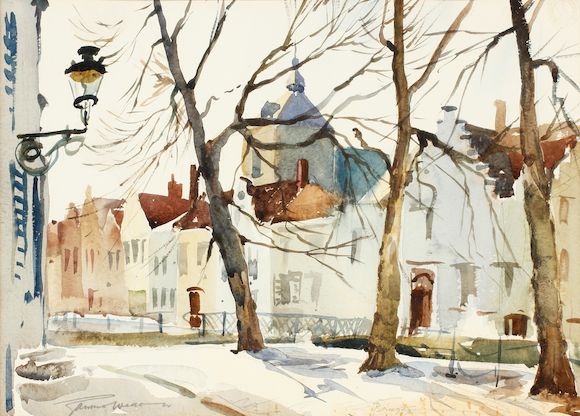 Bonhams : Edward Wesson RI, RBA, RSMA (British, 1910-1983) 'Bruges ...