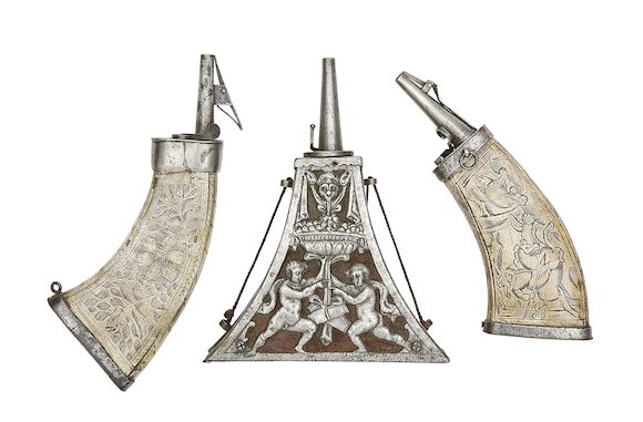 Bonhams : A German Or Italian Musketeer's Powder-Flask