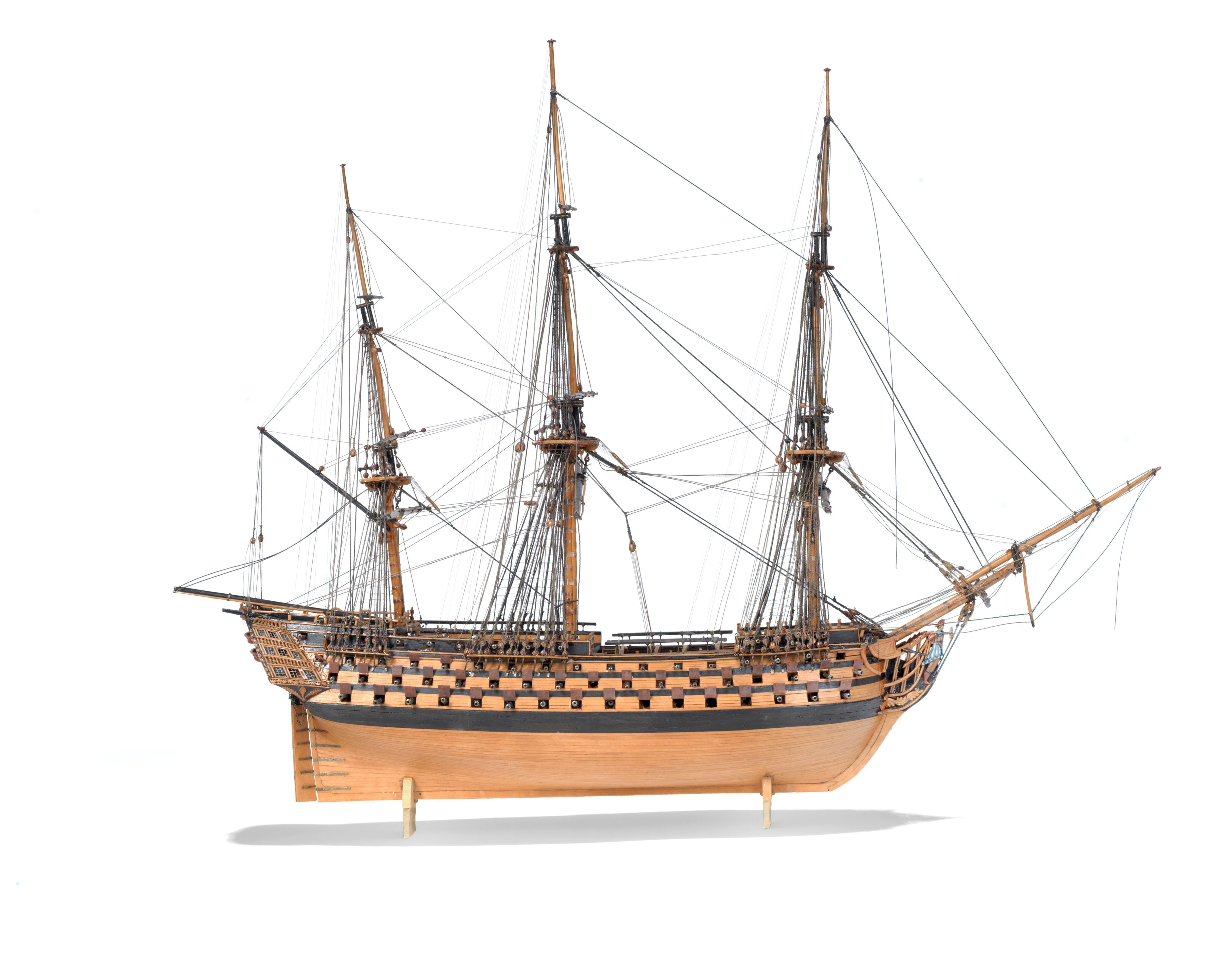 Bonhams : A fine prisoner-of-war boxwood and ebony model of the first ...