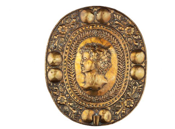 Bonhams : A late 17th/early 18th century embossed sheet brass wall ...