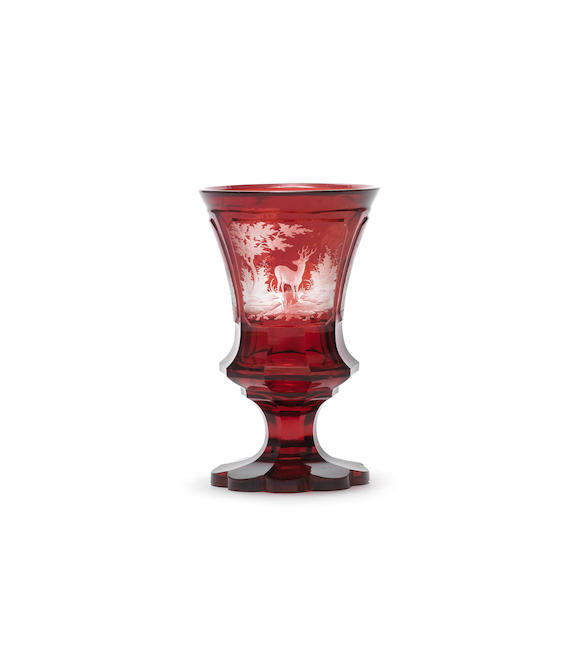Bonhams A Small Bohemian Ruby Stained Beaker Circa 1840 60