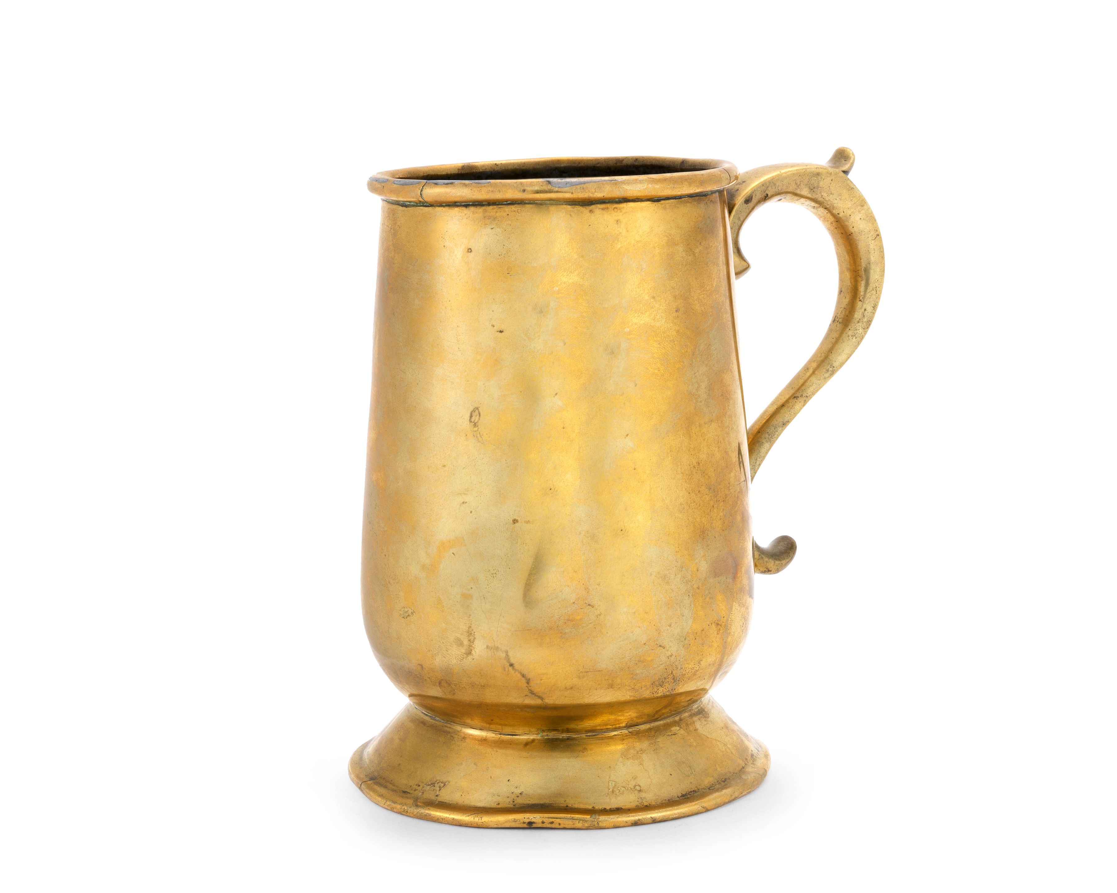 Bonhams : An 18th/19th century sheet and cast brass tankard, of Quart ...