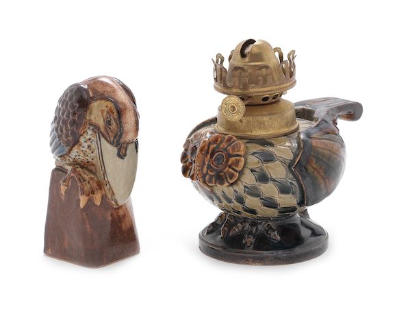 Bonhams : Doulton Lambeth Two Bird Models, early twentieth century