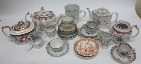 Bonhams : A collection of English teaware including New Hall examples ...
