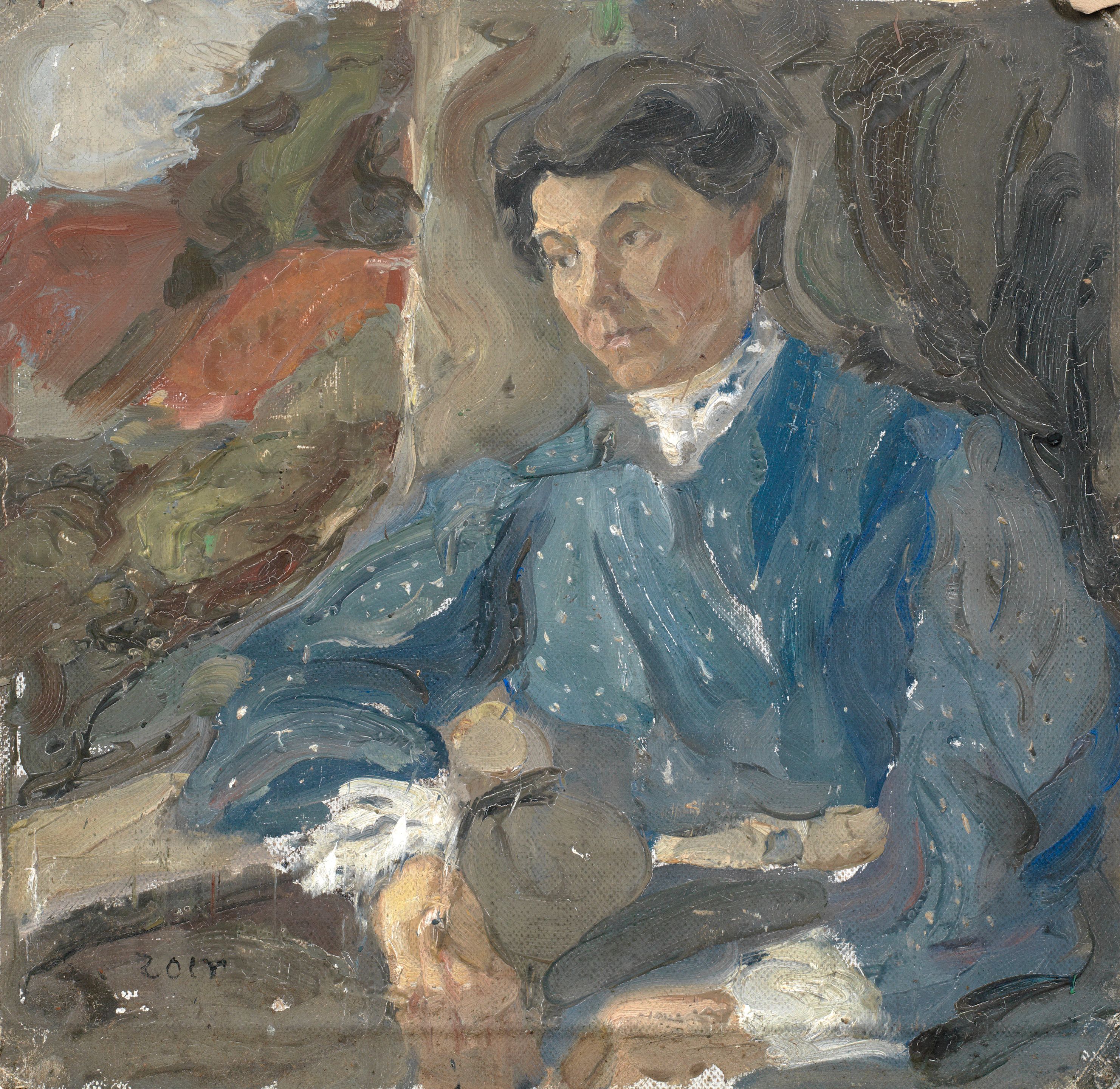 Bonhams : Sir Frank Brangwyn, RA (British, 1867-1956) Portrait of Janet ...
