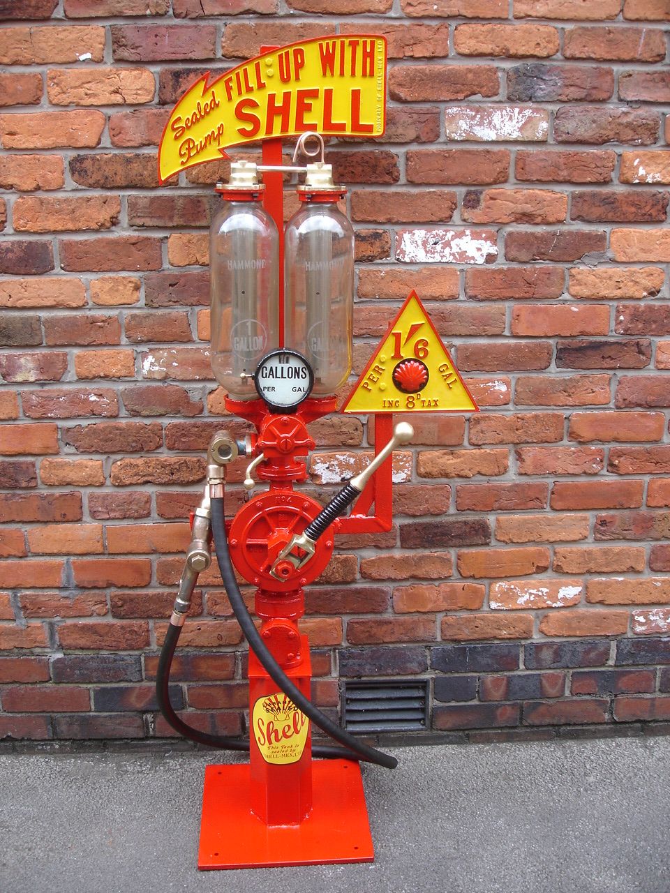 Bonhams Cars : A Hammond Two gallon hand-operated Motor Spirit pump,