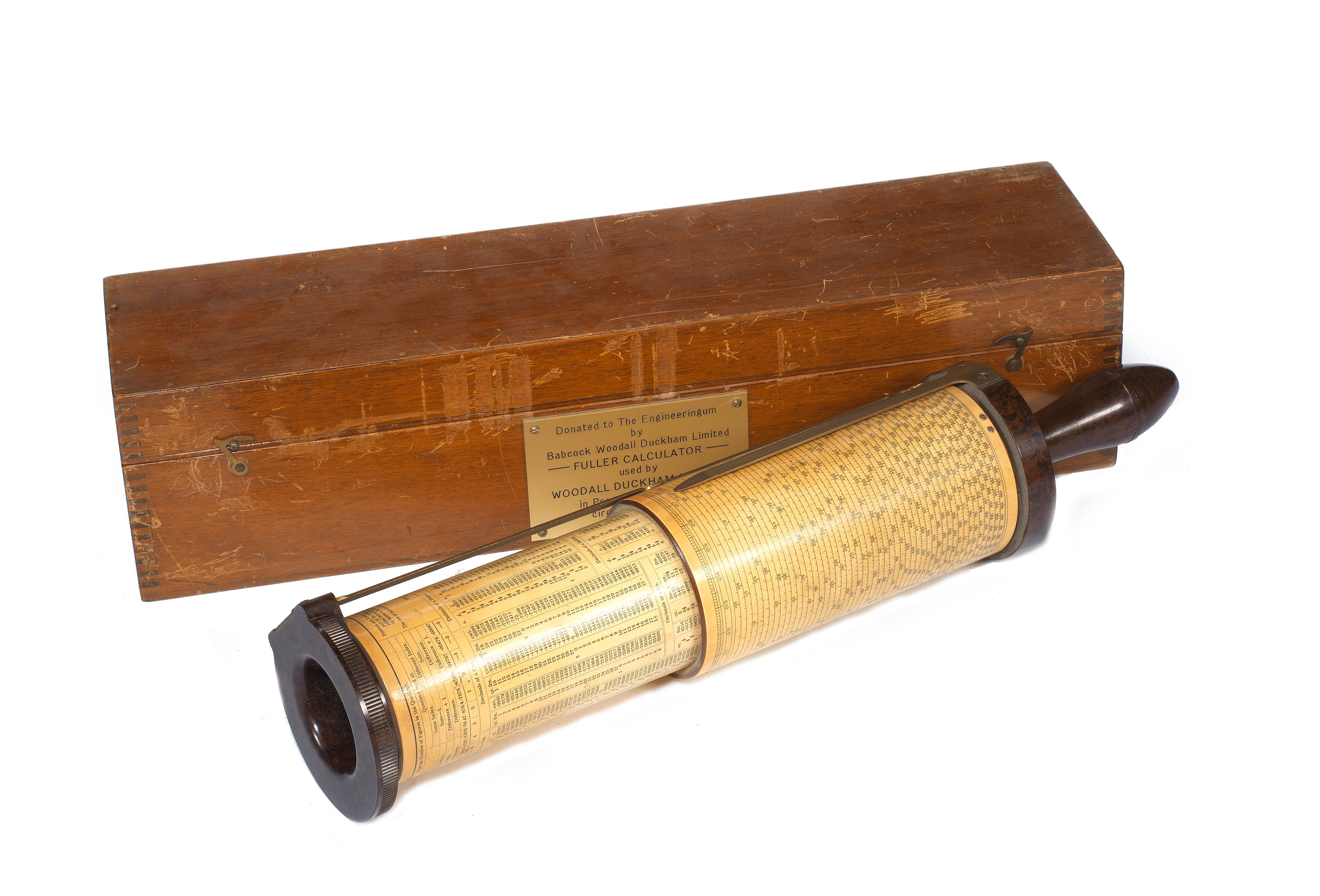 Bonhams : A Stanley Fuller's cylindrical slide rule, English, circa 1940,