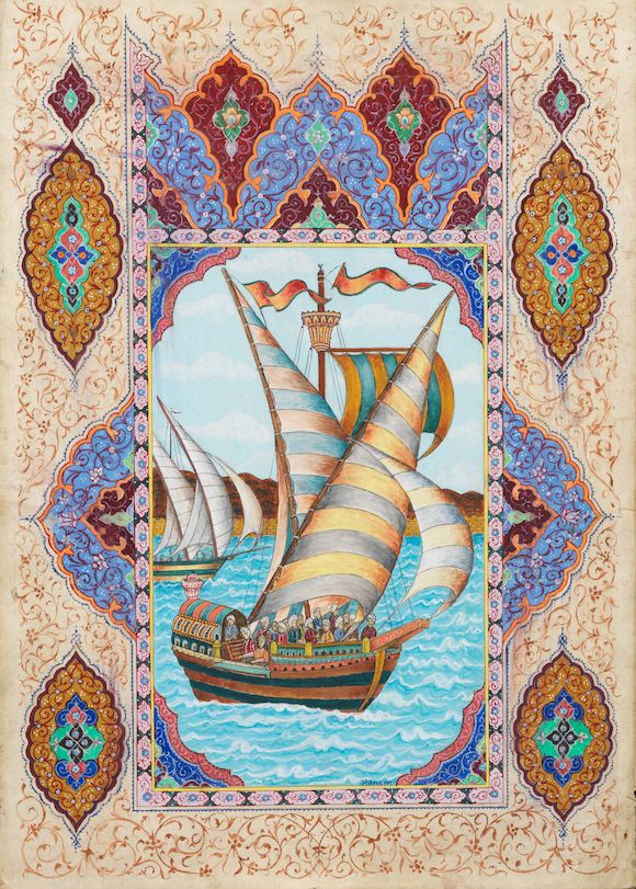 Bonhams : Mohammed Ben Ali R'bati (Moroccan, 1861-1939) Scenes A Tanger