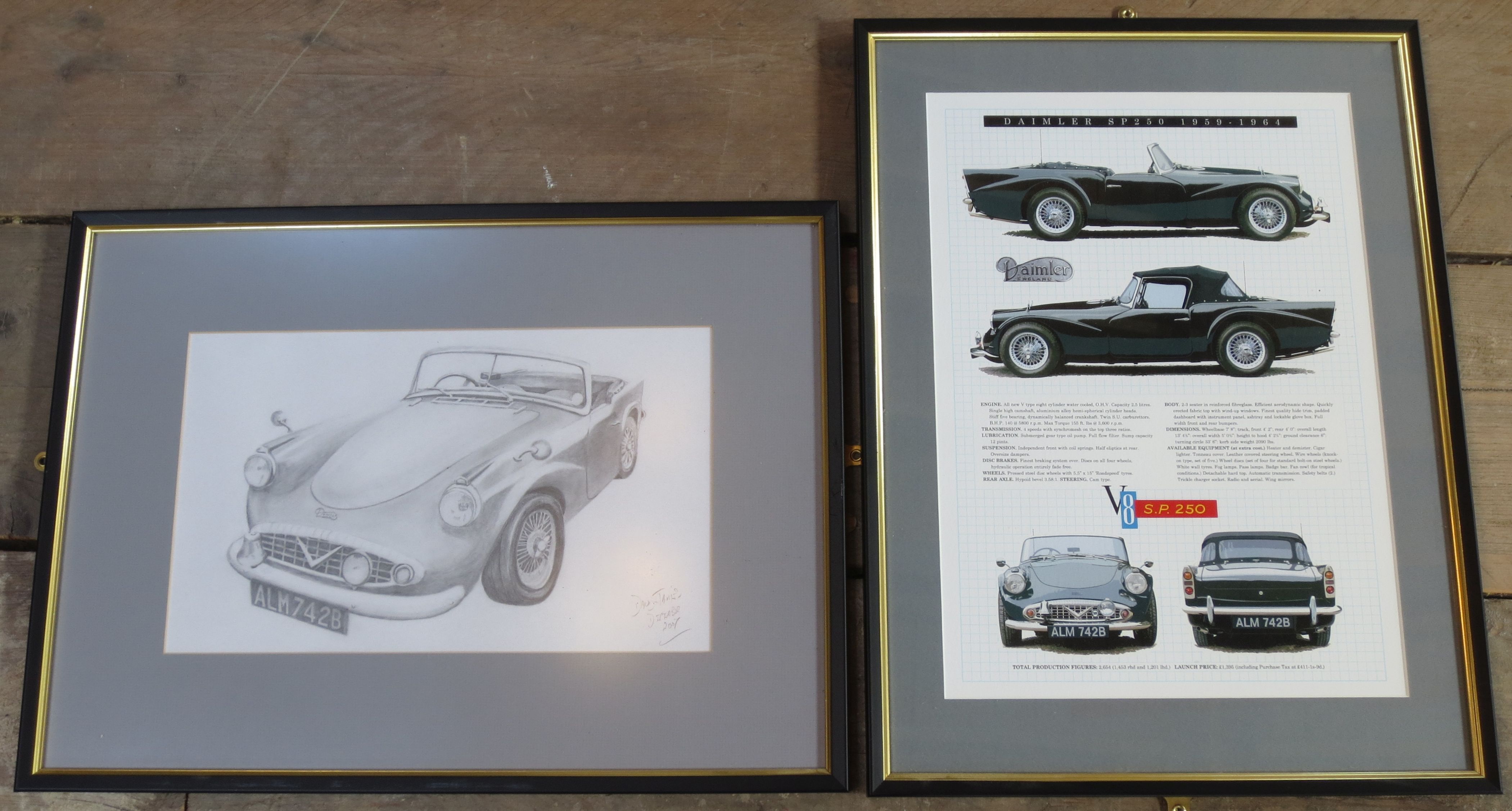 Bonhams Cars : Daimler SP250 artwork, ((2))