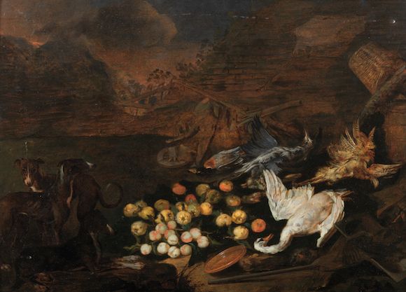 Bonhams : Jan van Kessel (Antwerp 1620-1661 Amsterdam) Three hounds ...