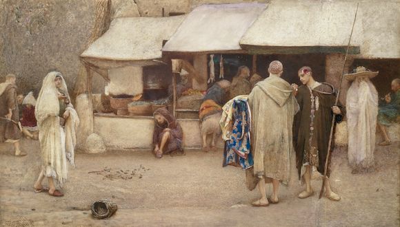 Bonhams : George John Pinwell (British, 1842-1875) Market at Tangiers