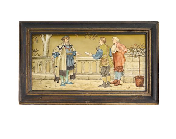 Bonhams : Henry Stacy Marks for Minton 'The Justice' a Tile Panel From ...