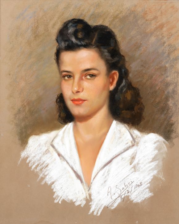 Bonhams : Ahmed Sabry (Egypt, 1889-1995) Portrait of a Lady