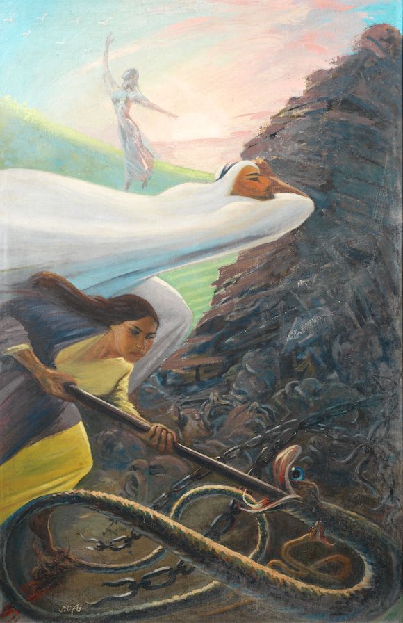 Bonhams : Qassim Naji (Iraq, 1910-1985) Beneath the Rising Sun (14th ...