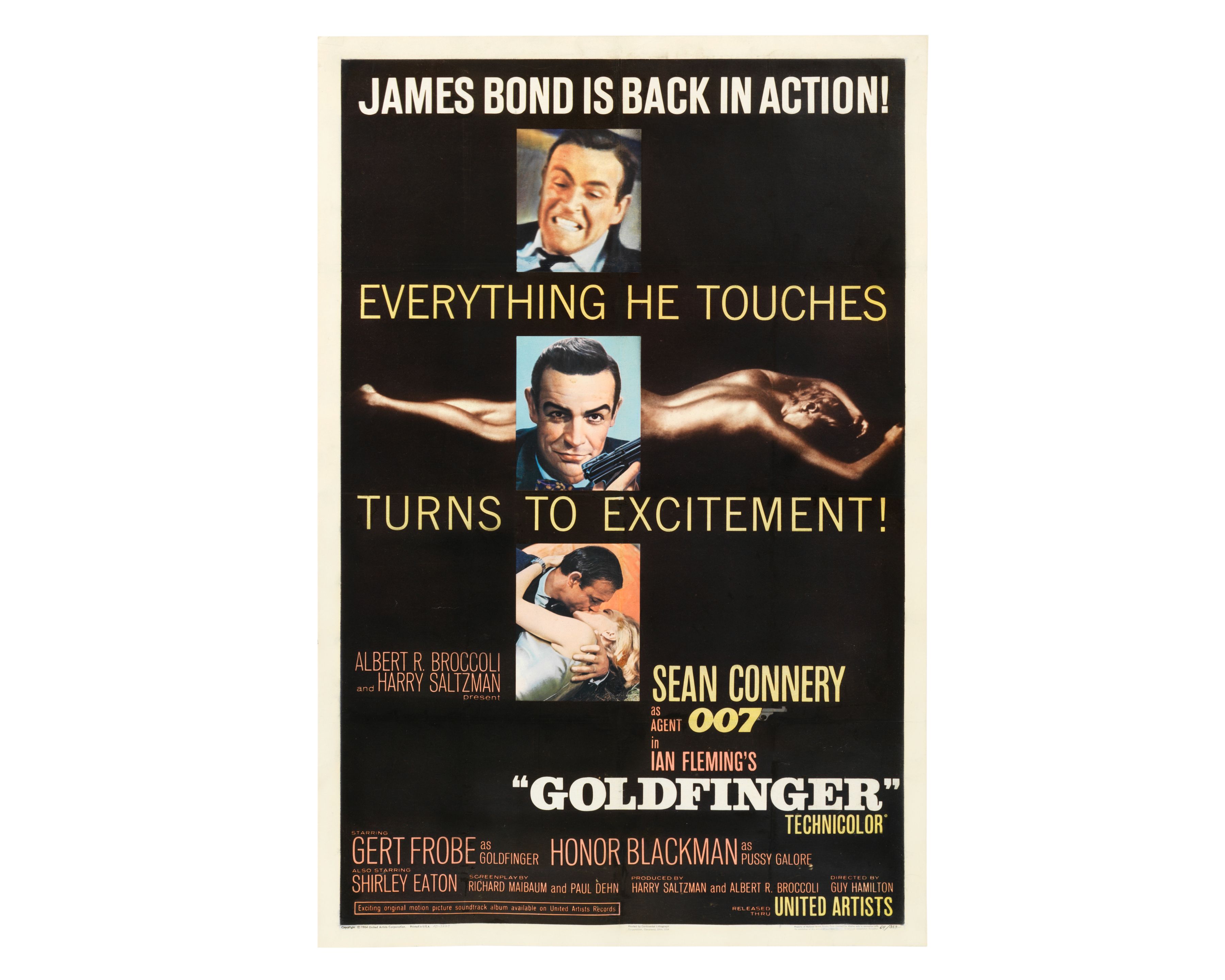 Bonhams Cars : A James Bond 'Goldfinger' film poster, American, 1964,