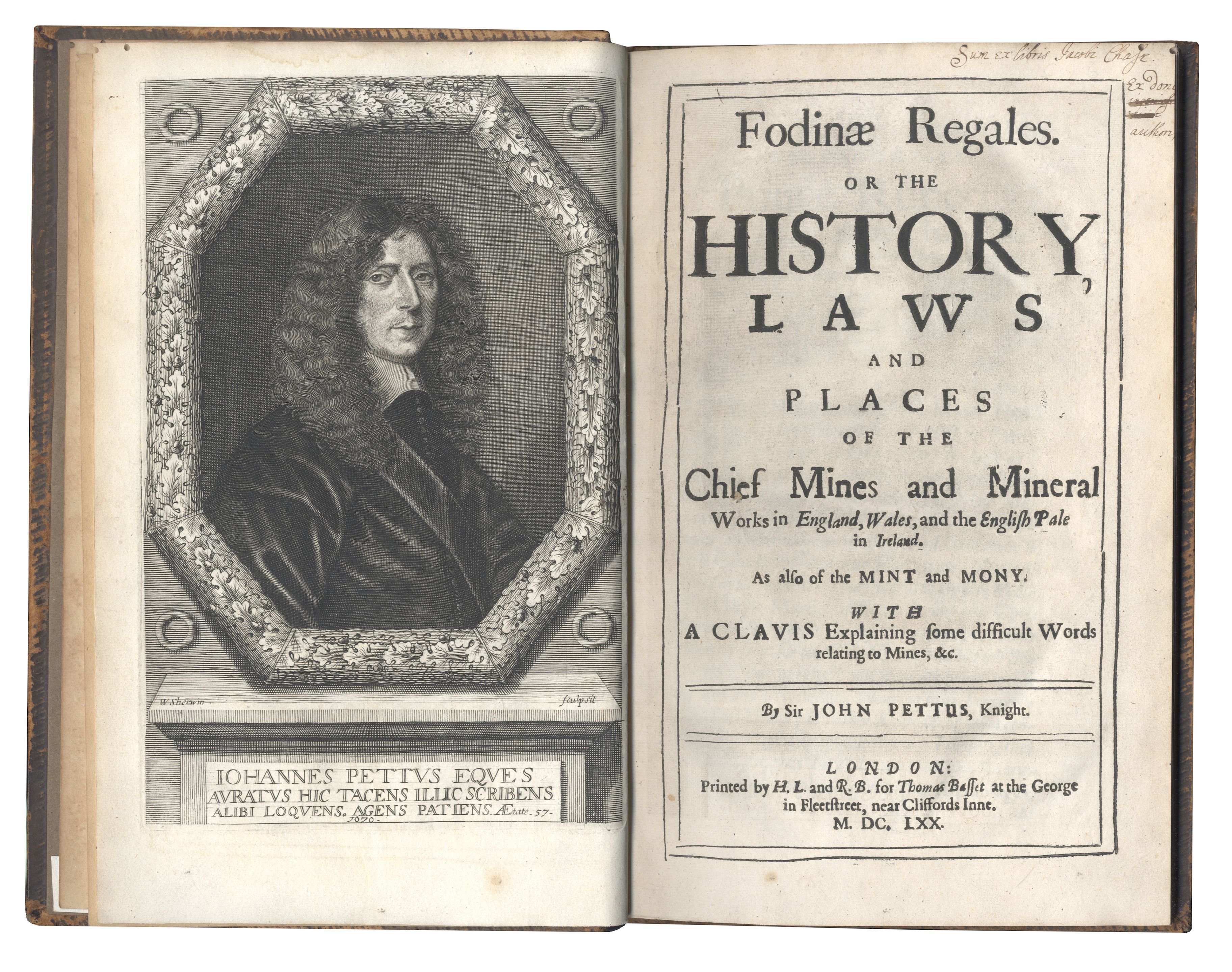 Bonhams : PETTUS (JOHN) Fodinae regales. Or, the History, Laws and ...