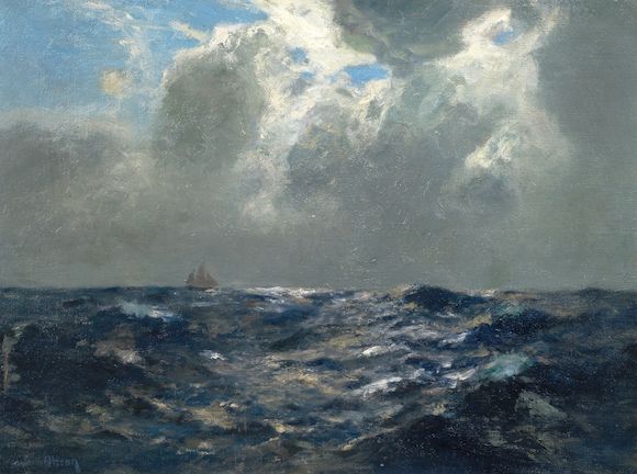 Bonhams : Julius Olsson (British, 1864-1942) The approaching storm