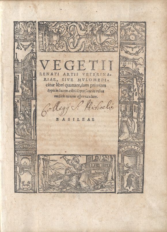 Bonhams : VEGETIUS RENATUS (PUBLIUS) Artis veterinariae, sive ...