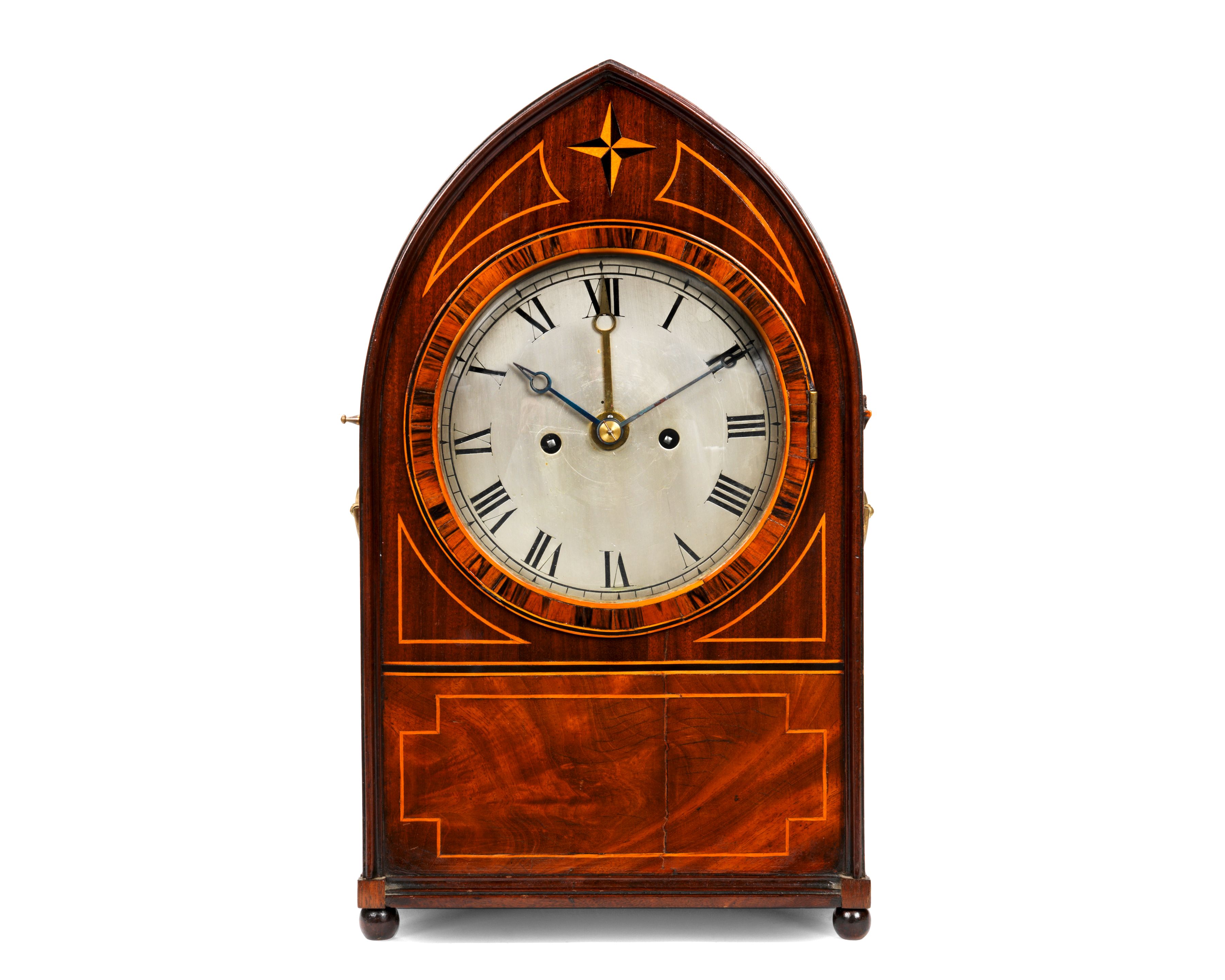 Bonhams : A Regency mahogany and calamander inlaid fusee bracket clock ...