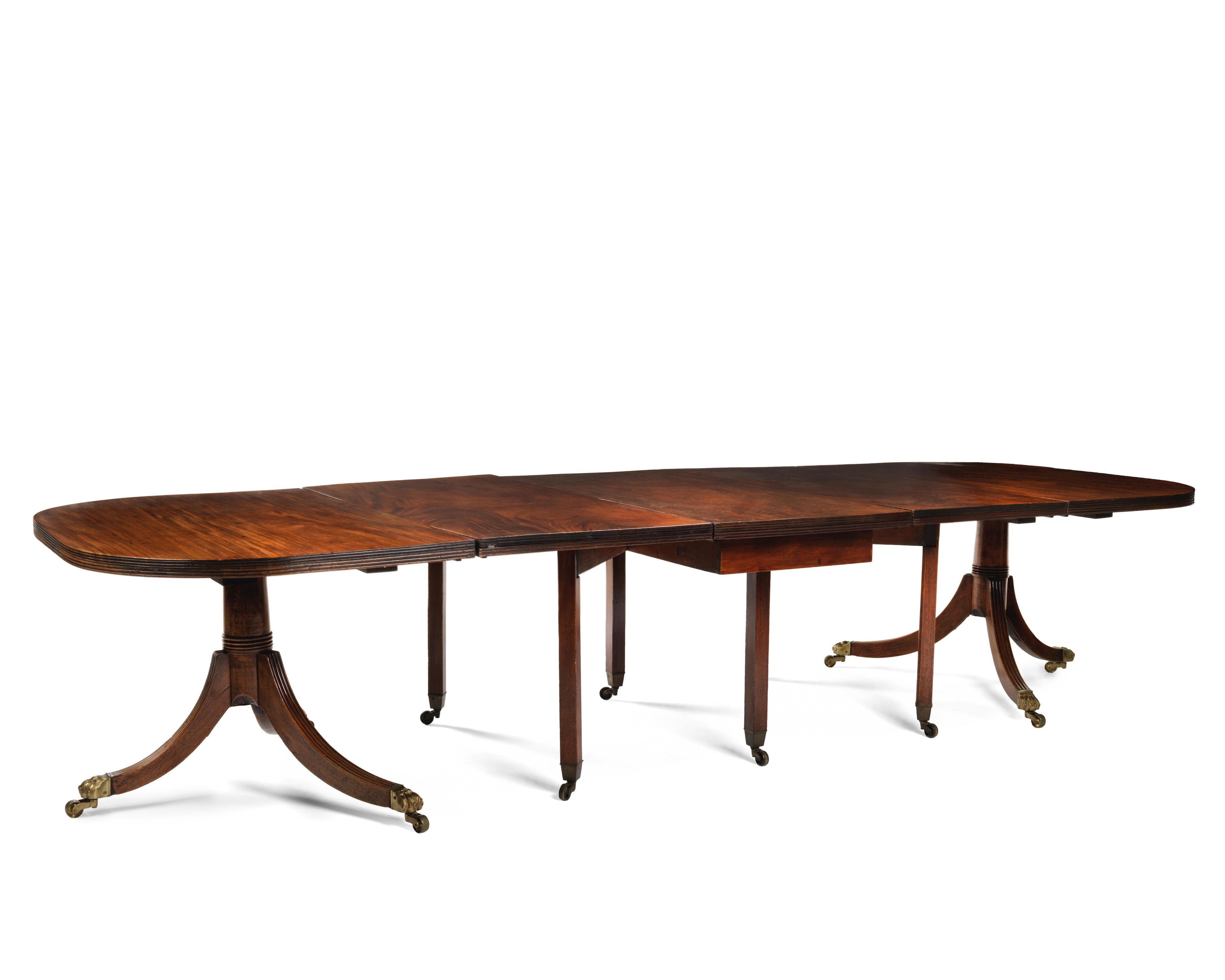 Bonhams A Regency Mahogany Twin Pedestal Dining Table