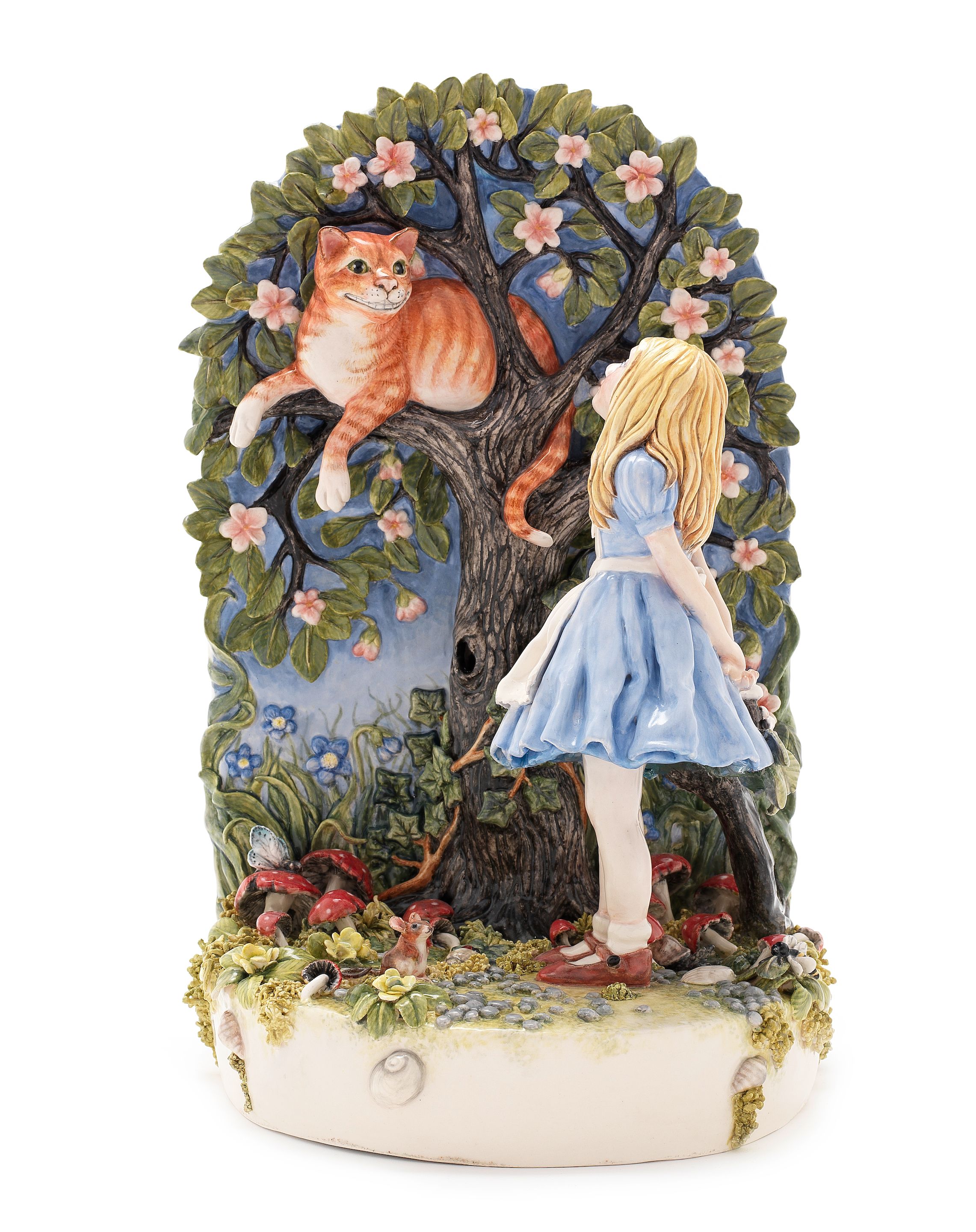 Bonhams : Michele Coxon 'Alice and the Cheshire Cat' a Painted ...
