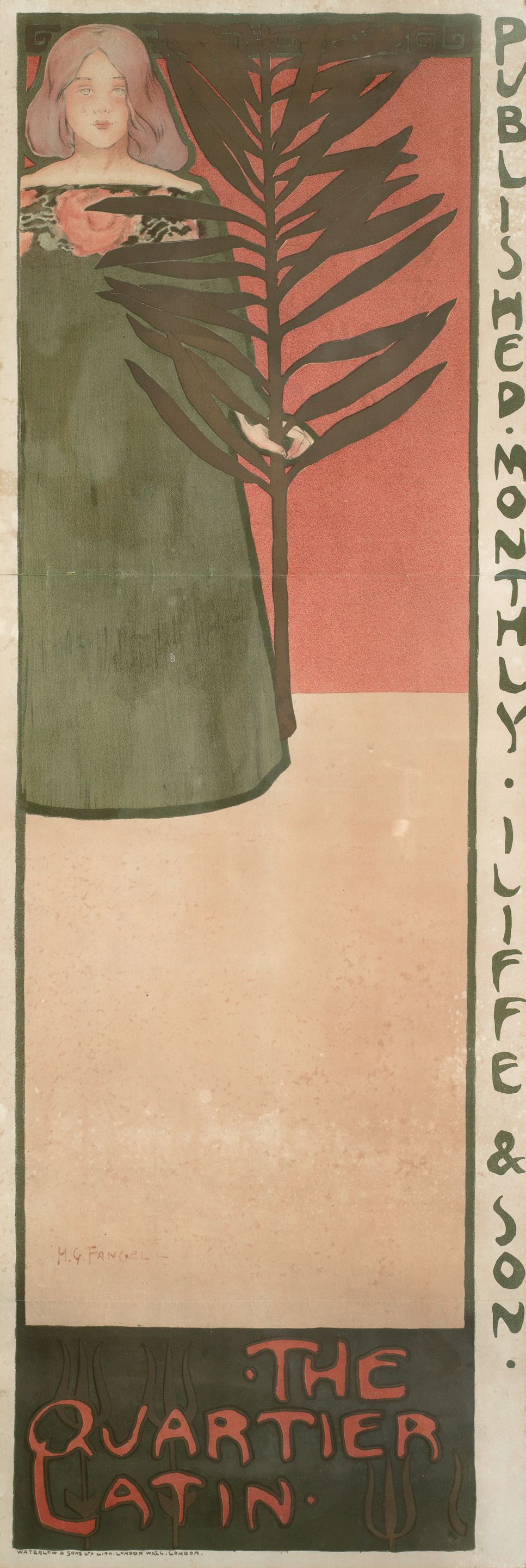 Bonhams : H.G.Fangel 'The Quartier Latin' an Advertising Poster, 1898