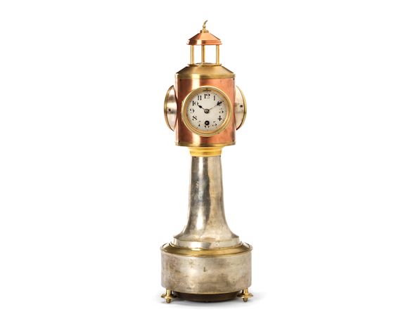 Bonhams : A late 19th century French brass, silvered and copper ...