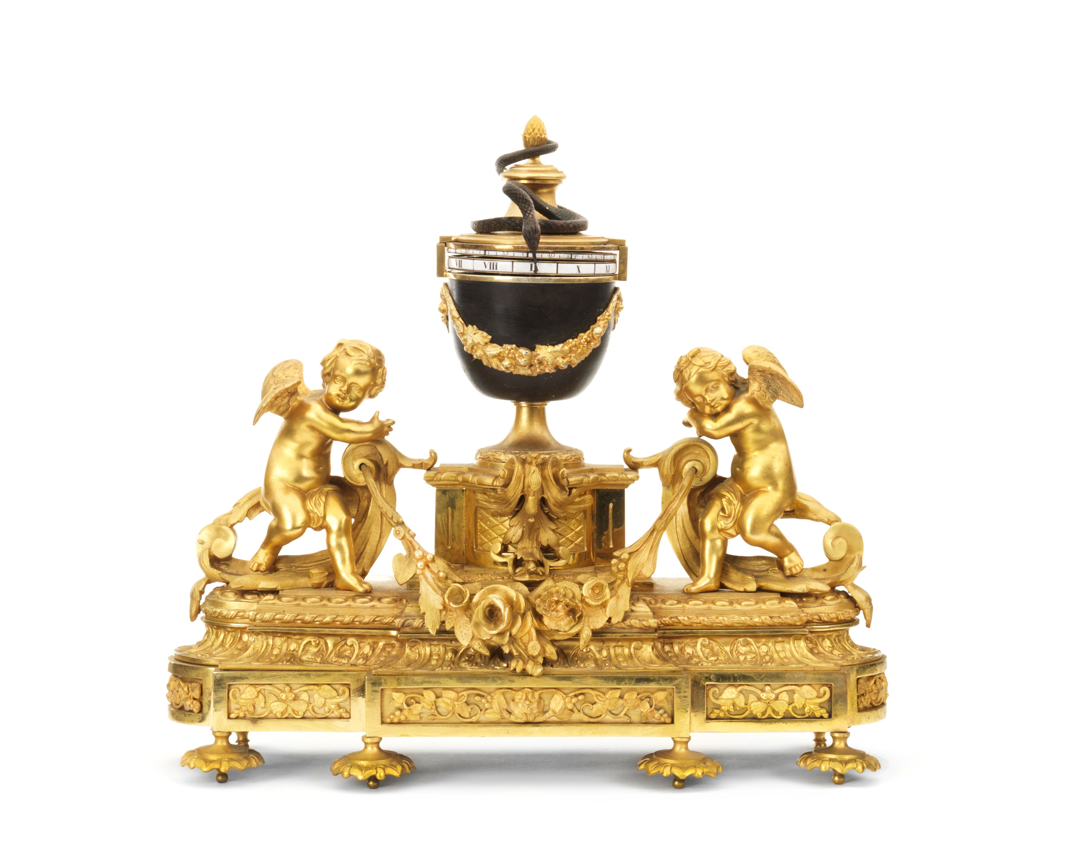 Bonhams : A late 19th century French gilt and painted bronze figural ...