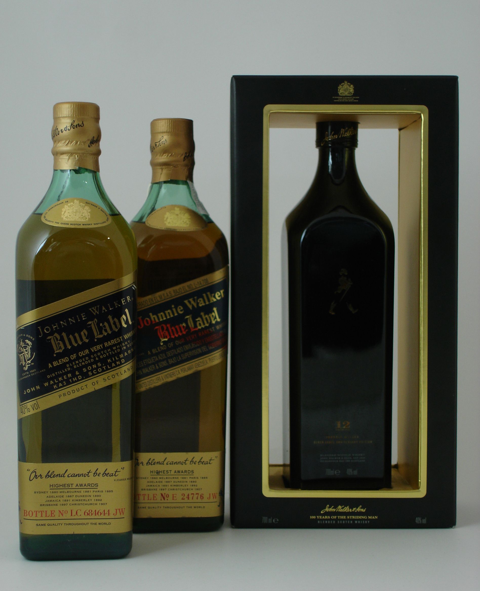 Bonhams : Johnnie Walker Blue Label (2) Johnnie Walker Black Label-12 ...