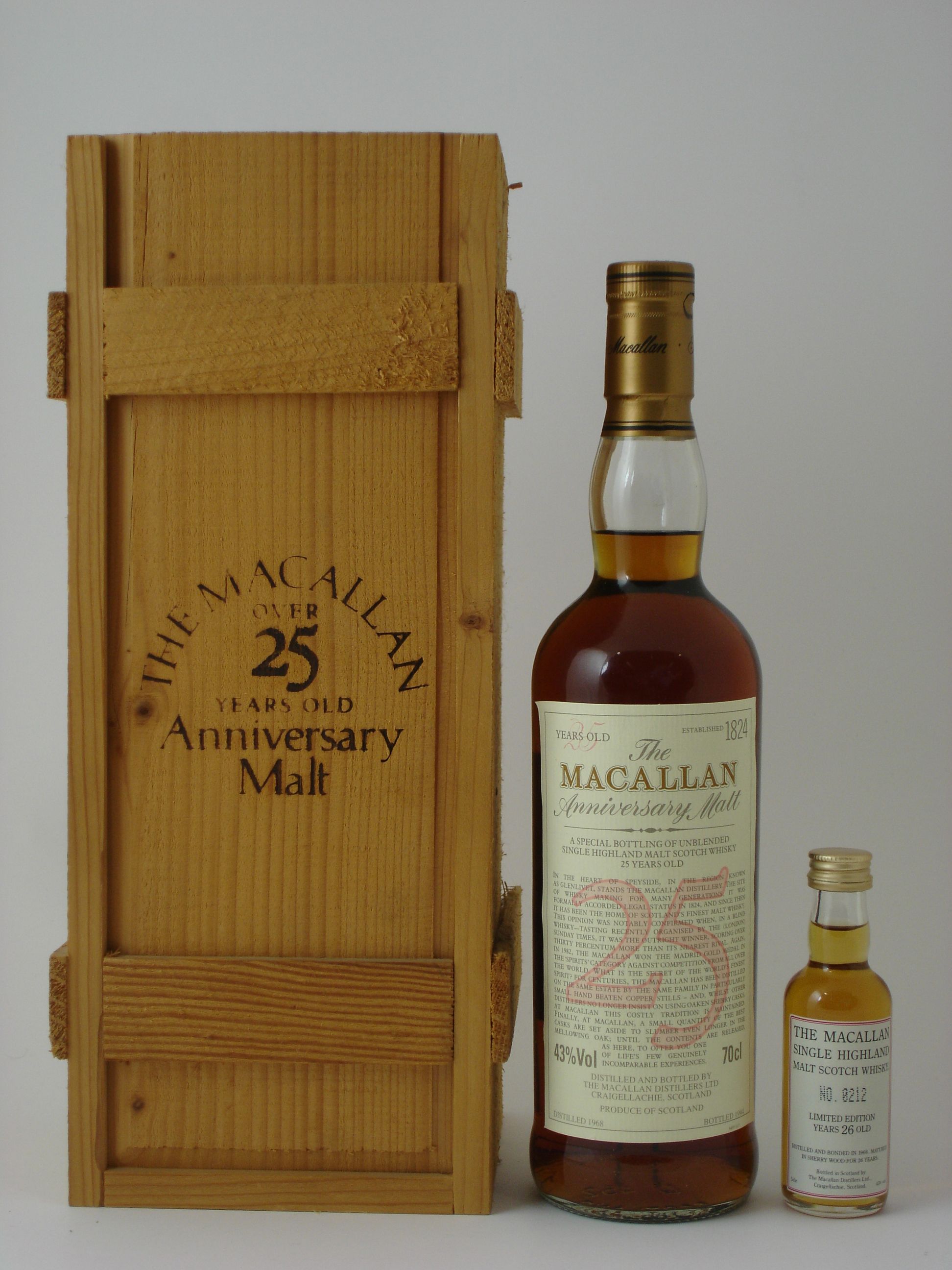 Bonhams : The Macallan-25 year old-1968The Macallan-26 year old-1966 ...