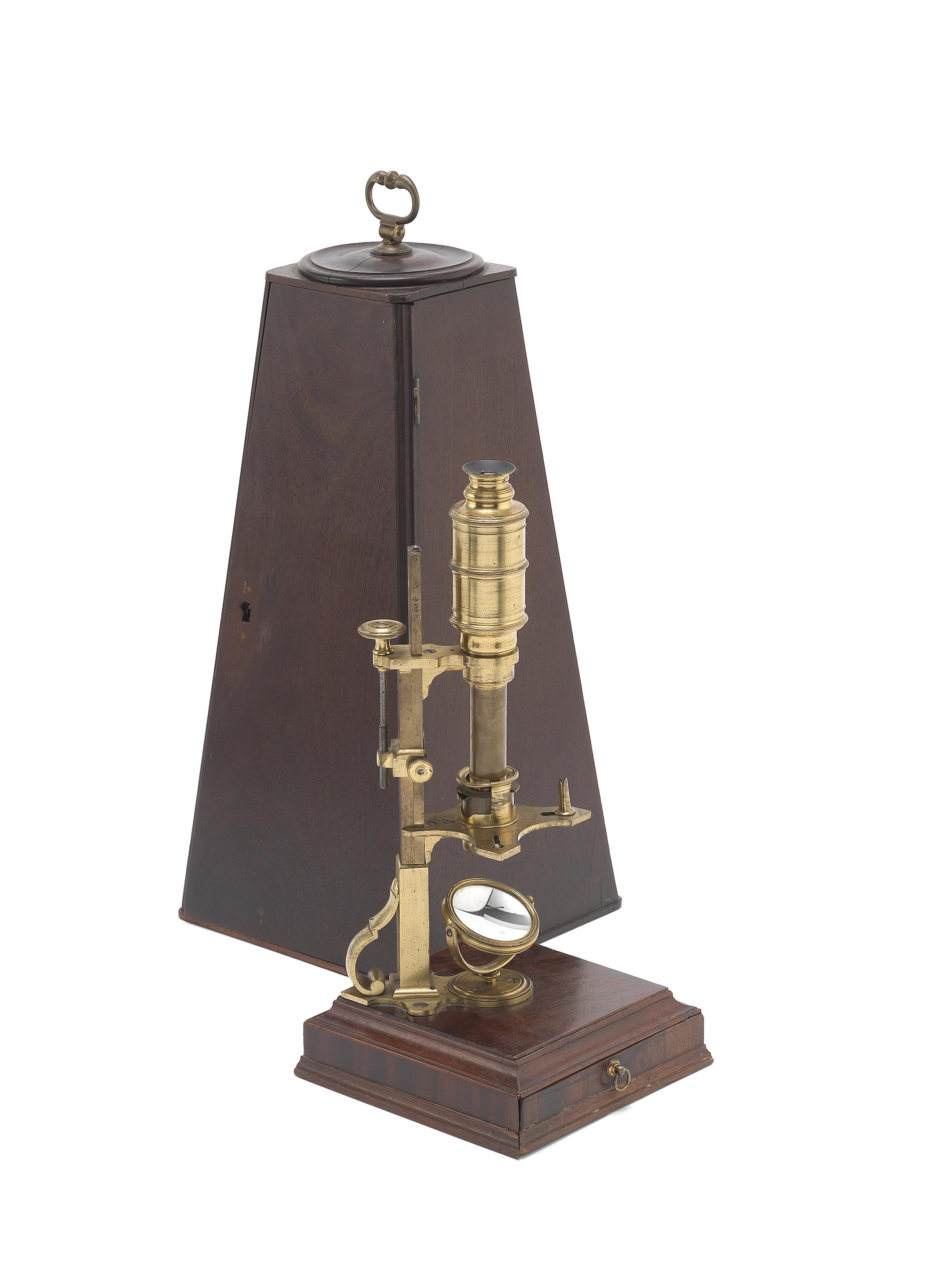 Bonhams A George Adams Senior Cuff Type Compound Microscope English