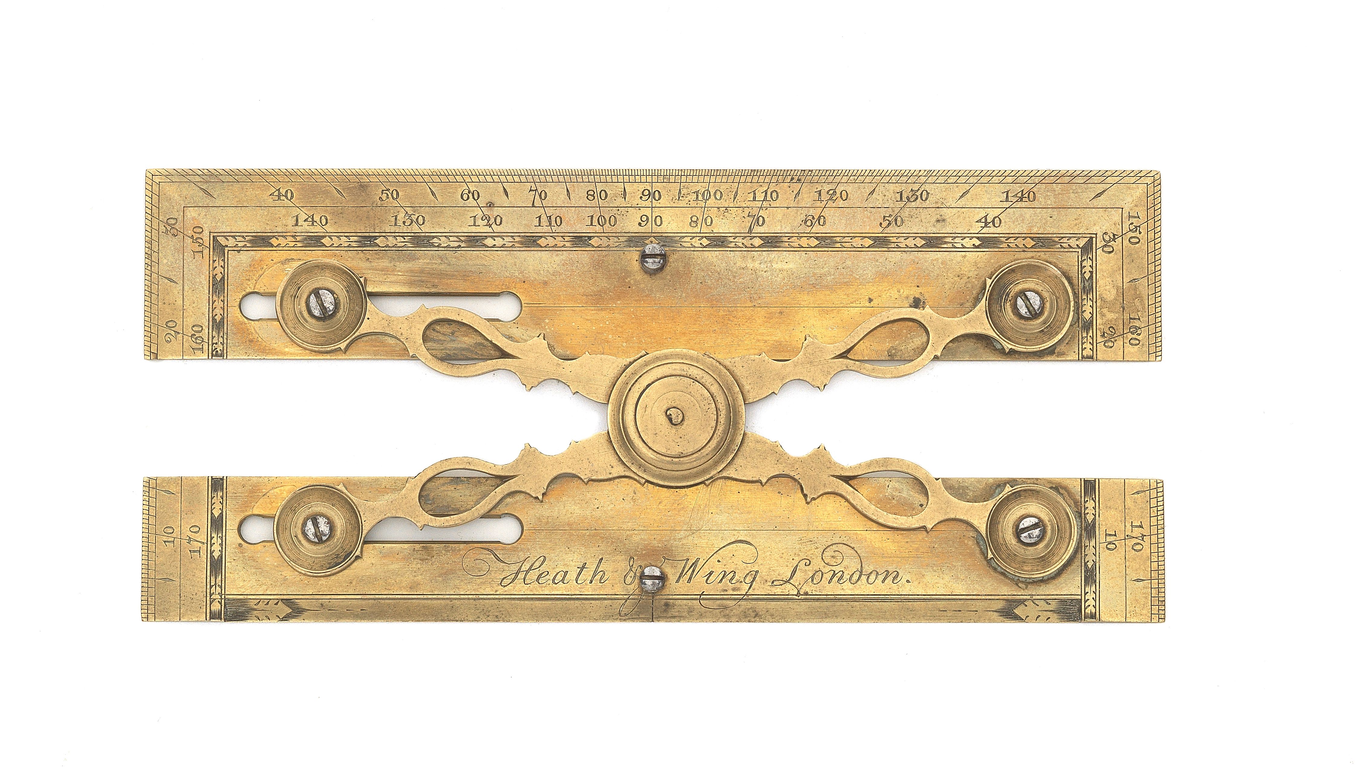 Bonhams : An attractive Heath & Wing brass parallel ruler, English ...