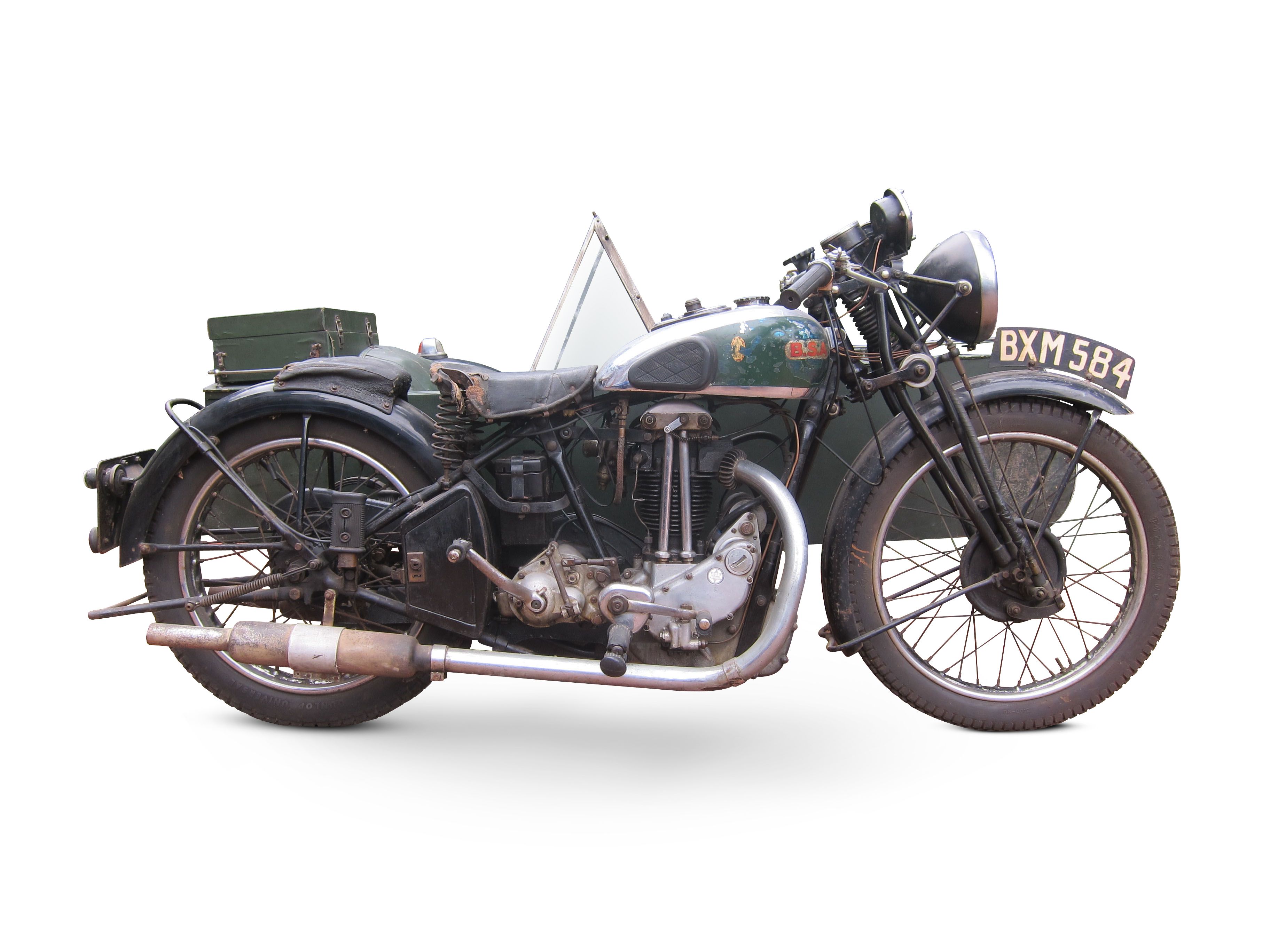 Bonhams Cars : 1935 BSA 348cc Blue Star Motorcycle Combination Frame no ...
