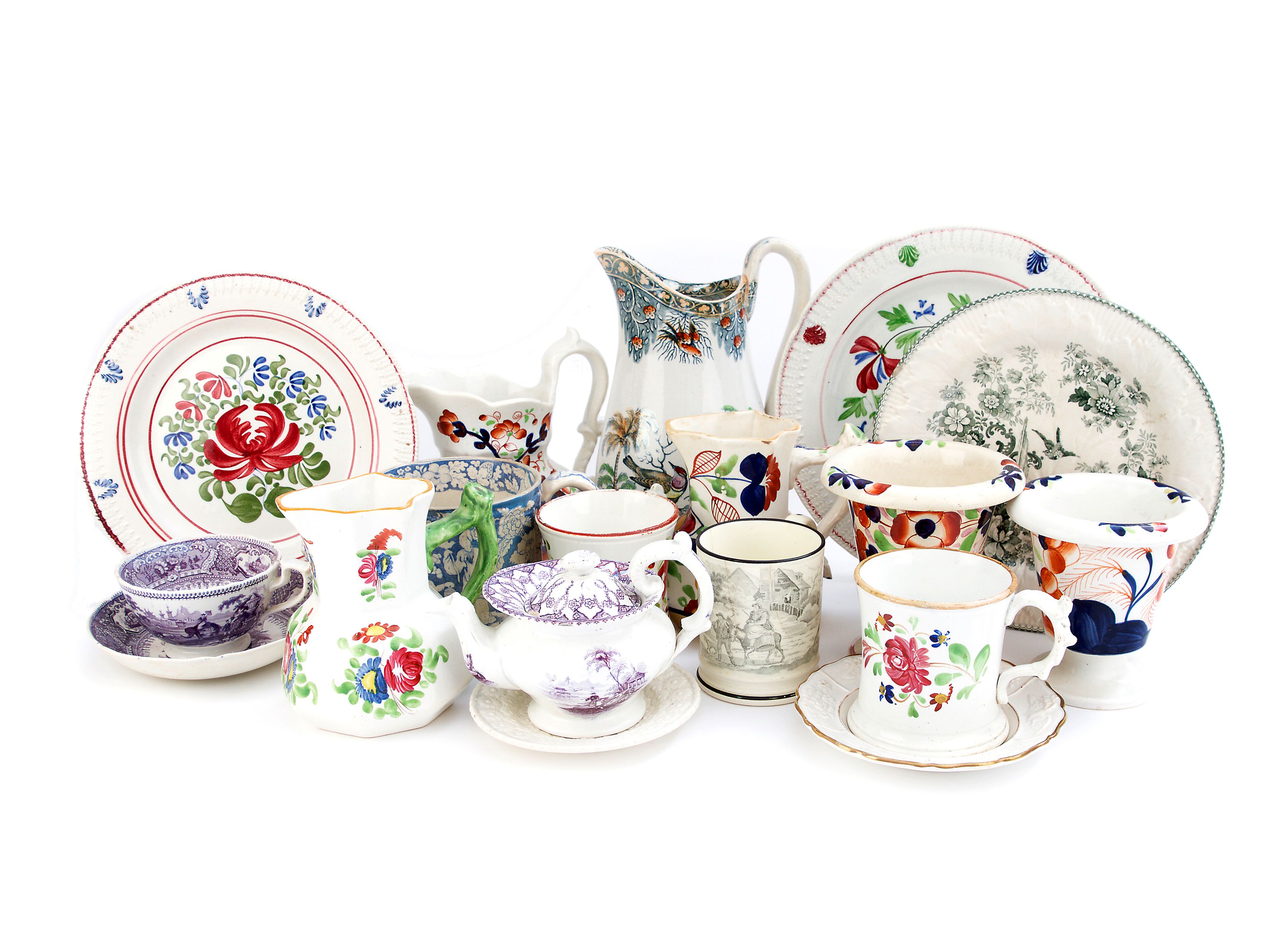 Bonhams : A group of Welsh pottery, 19th century