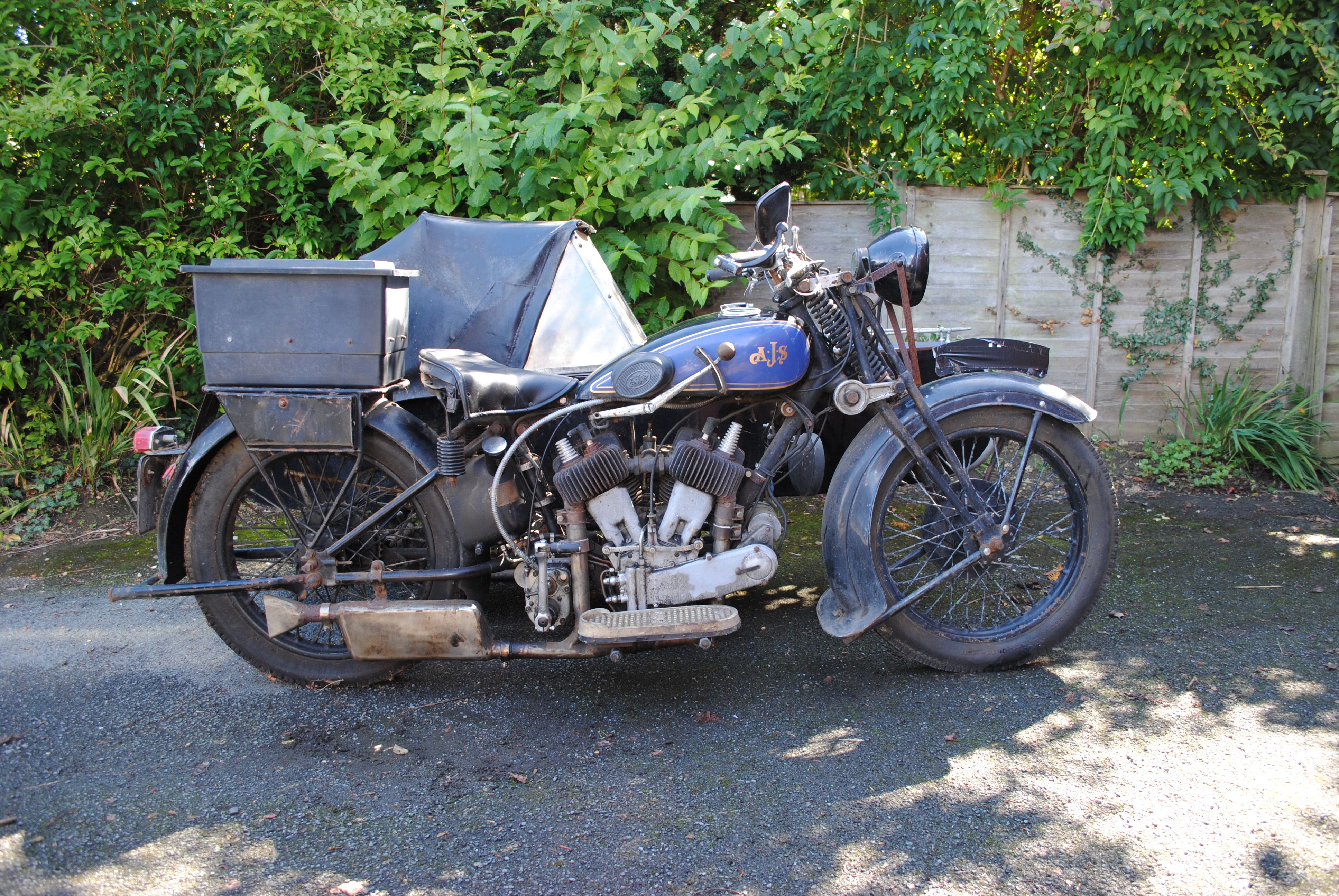 Bonhams Cars : 1930 AJS 998cc Model R2 Motorcycle Combination Frame no ...