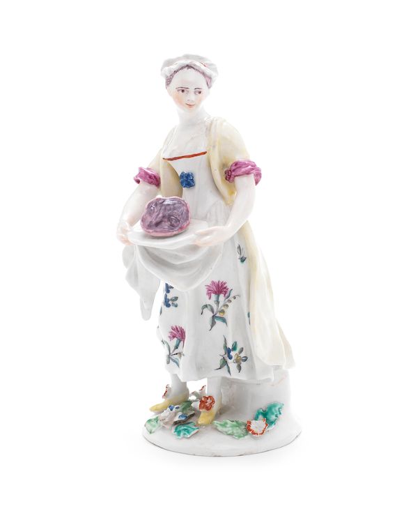 Bonhams : A Bow figure of a lady cook, circa 1756