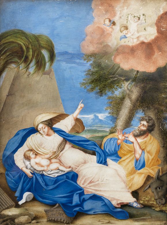 Bonhams : Circle of Giulio Clovio (Modruš 1498-1578 Rome) The Rest on ...