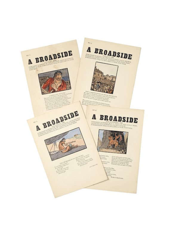 Bonhams : CUALA PRESS - JACK B. YEATS A Broadside, Series 1-7, comprising nos. 1-84 [Complete ...