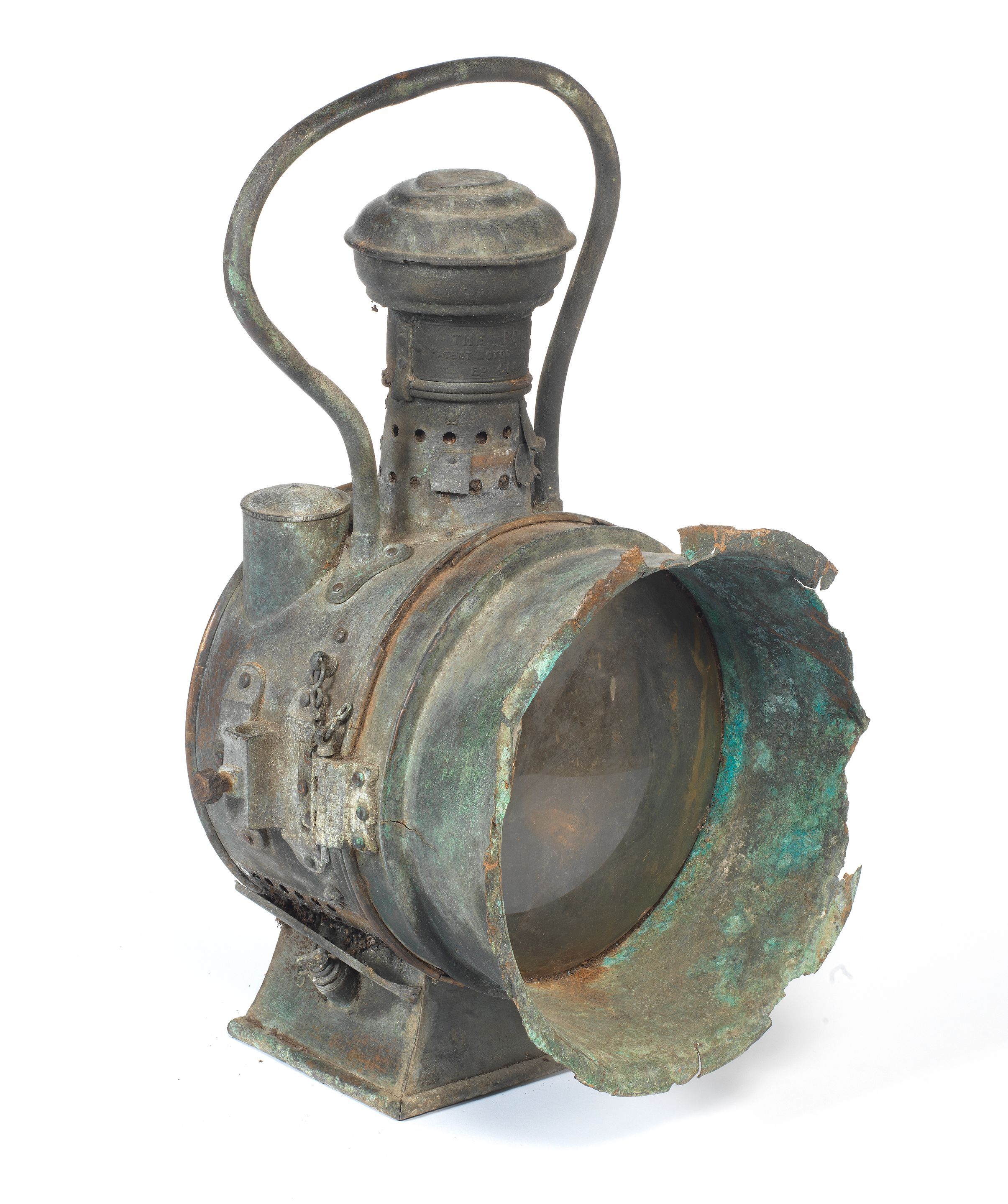 Bonhams Cars : A 'Polkey' oil illuminating headlamp for restoration,