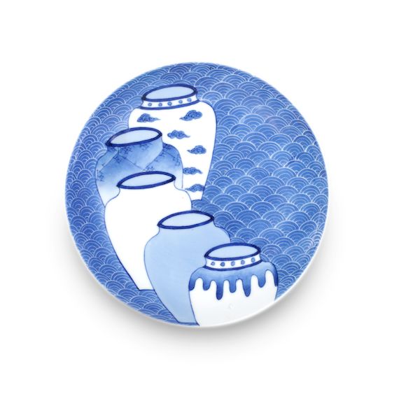 Bonhams : A Nabeshima blue and white saucer dish Late 17th/early 18th ...