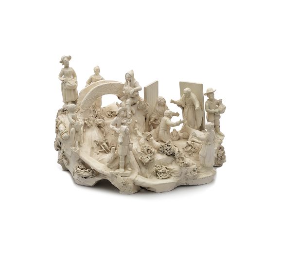 Bonhams : A Neapolitan Presepe creamware group, late 18th/early 19th ...