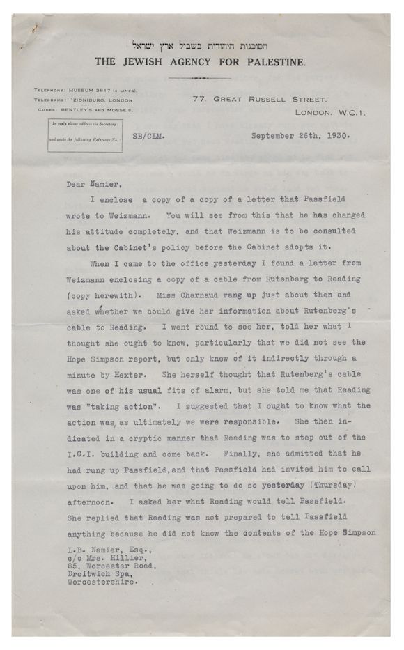 Bonhams : WEIZMANN AND THE JEWISH STATE Collection of manuscripts and ...