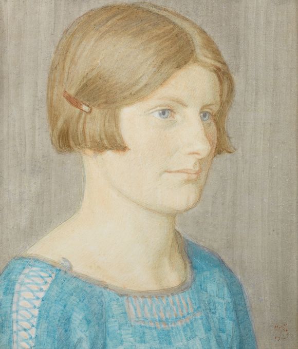 Bonhams : Charles March Gere (British, 1869-1957) Portrait of a young lady